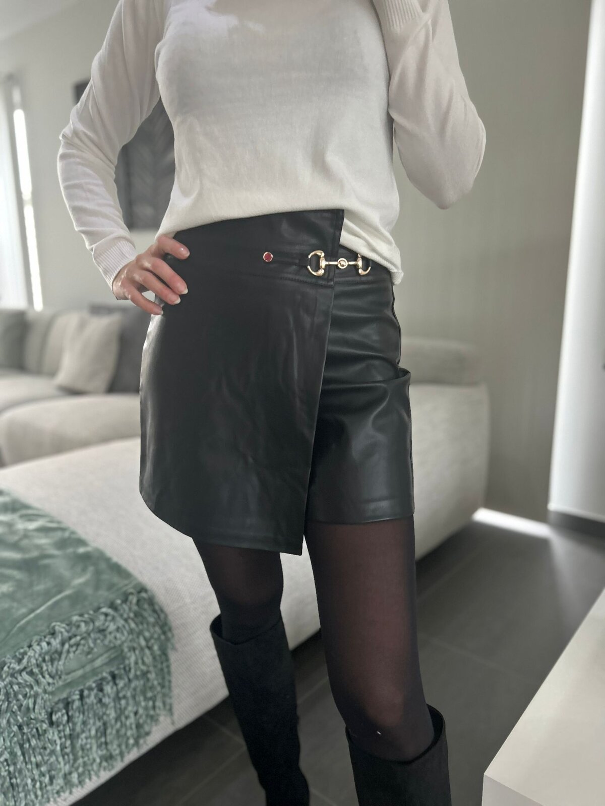 Leder look rok / short | Diva Fashion