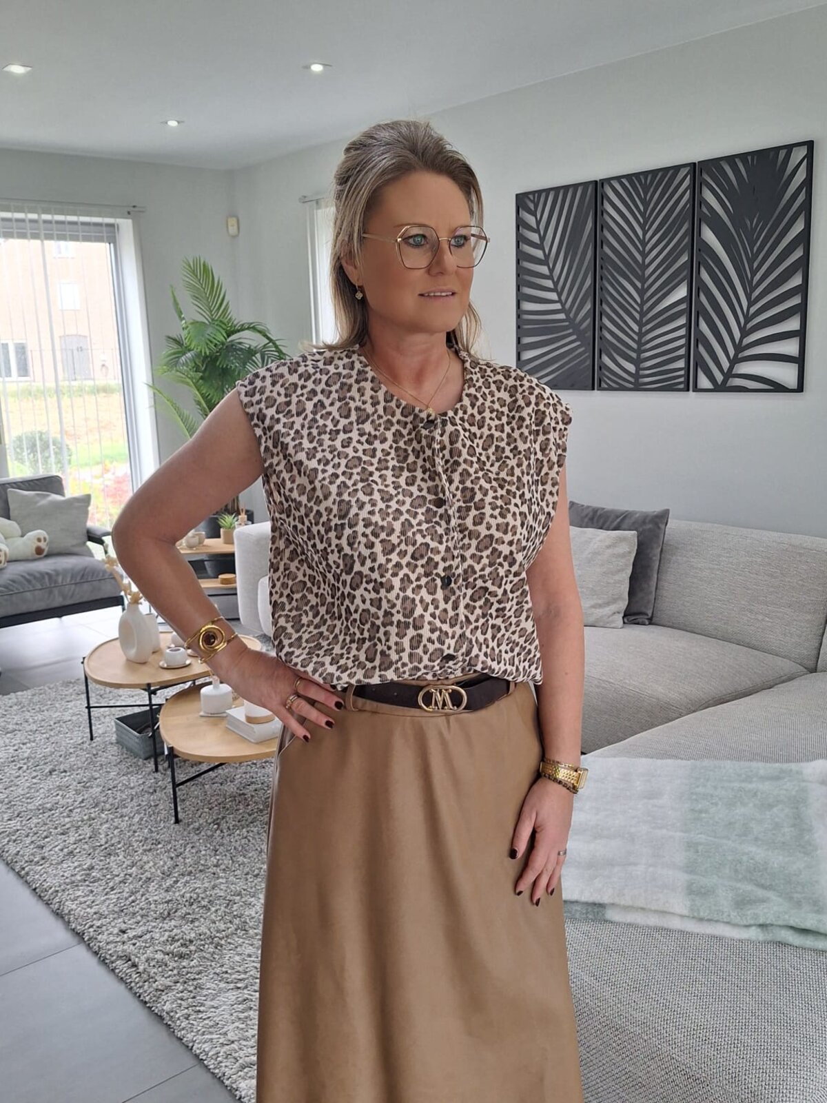 Vest zonder mouw in ecru | Diva Fashion