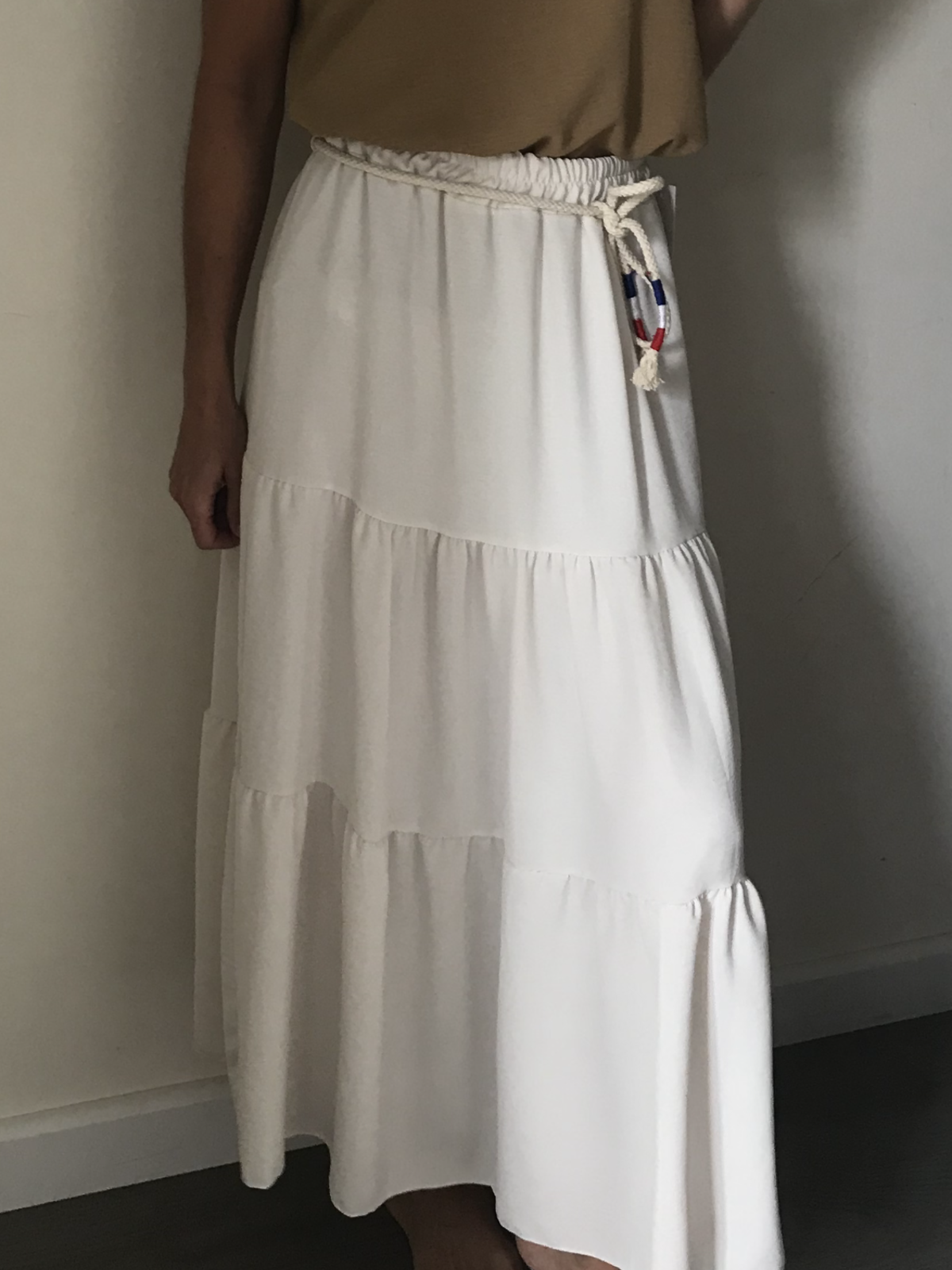 Lange rok in ecru | Diva Fashion