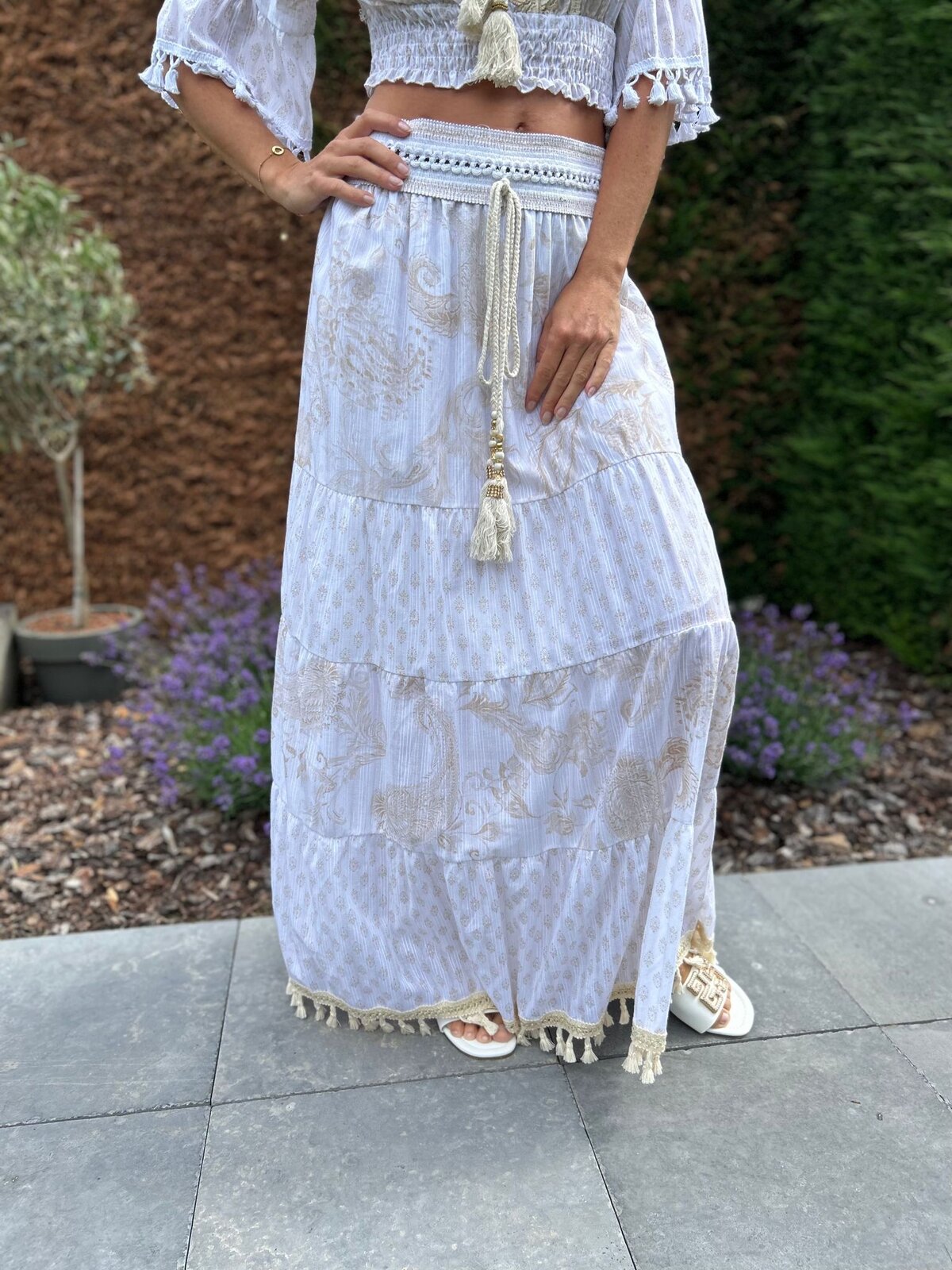 Kanten rok in wit | Diva Fashion