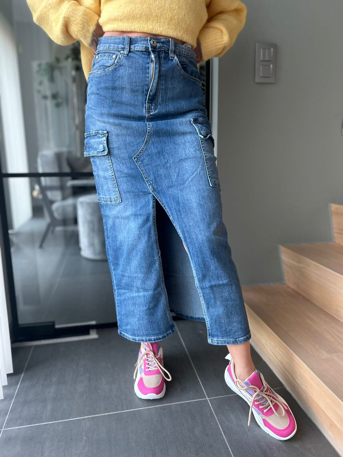 Jeans rok met zakken | Diva Fashion