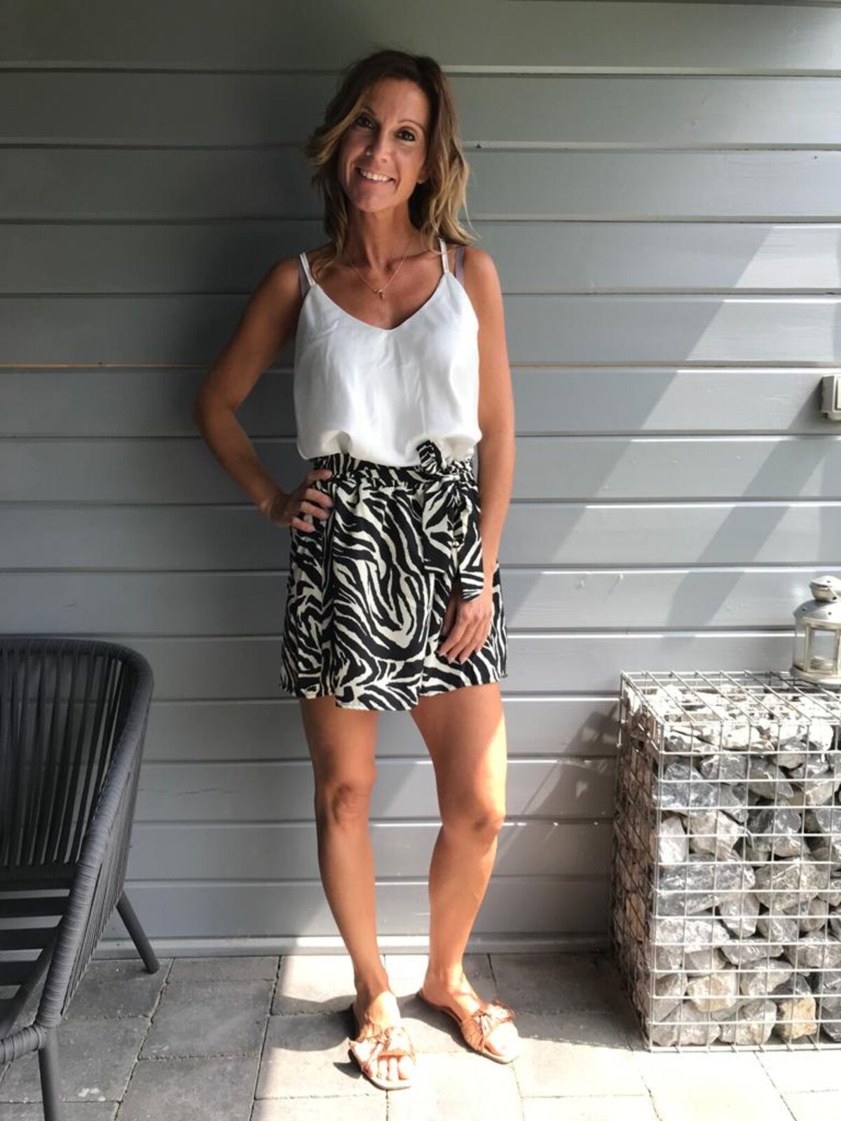 Halter topje in wit | Diva Fashion